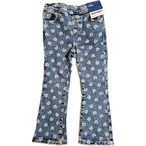 Old Navy | Bottoms | Old Navy Girls 4t Flare Leg Blue Jeans Horseshoe ...